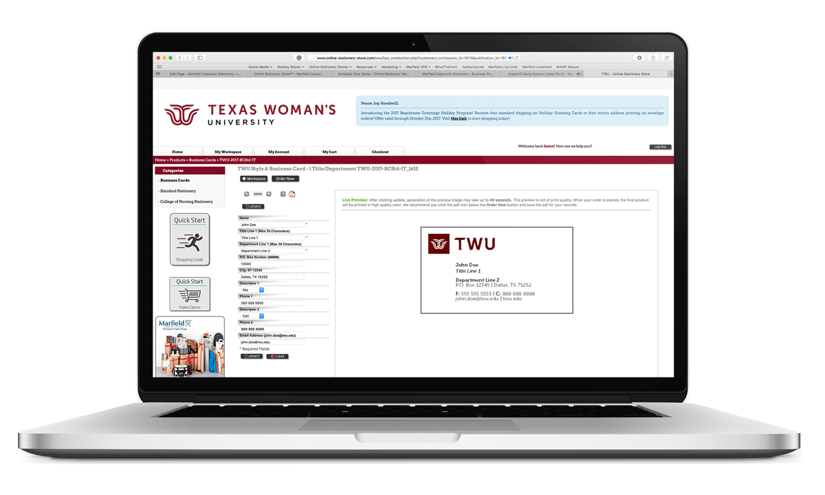 Online Stationery Store™ – Marfield, Inc.